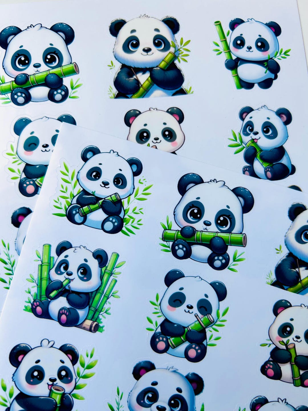 12 Chubby Baby Panda Kawaii Vinyl Stickers Set - Etsy