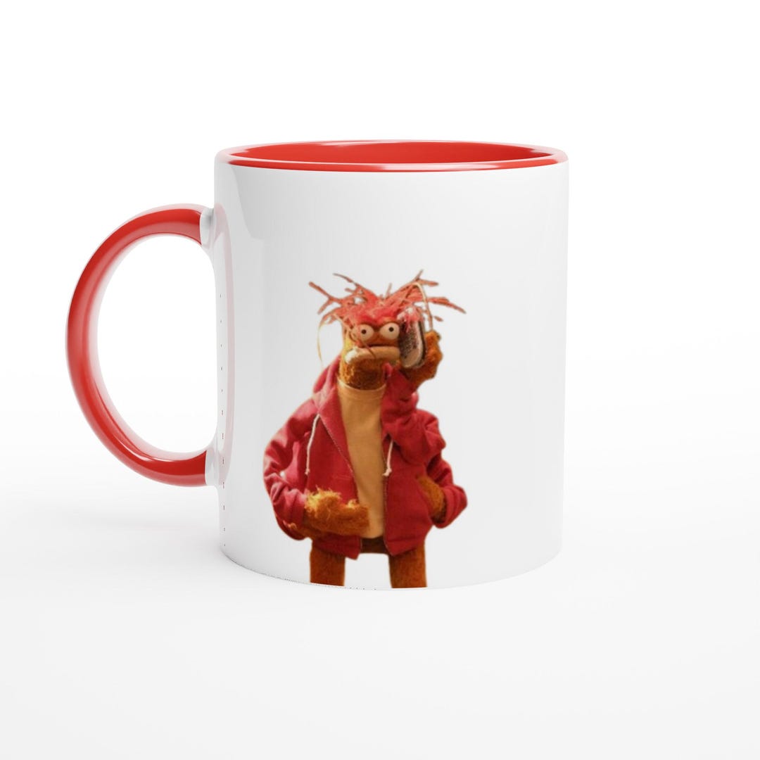 Pepe King Prawn Tiktok Meme White and Red 11oz Ceramic Mug With Color ...