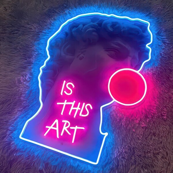 King Lion Neon Painting Art Neon Sign Art Neon Sign Bedroom Neon ...