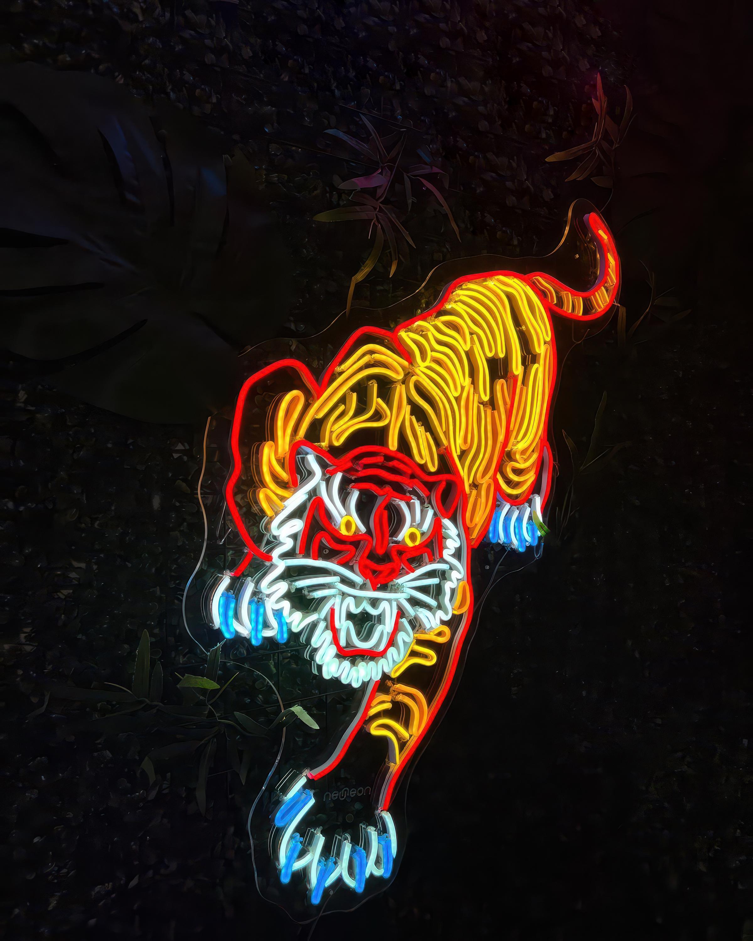 Tiger Neon Sign Neon Sign Art Neon Sign Bedroom Neon Decorations Tiger ...