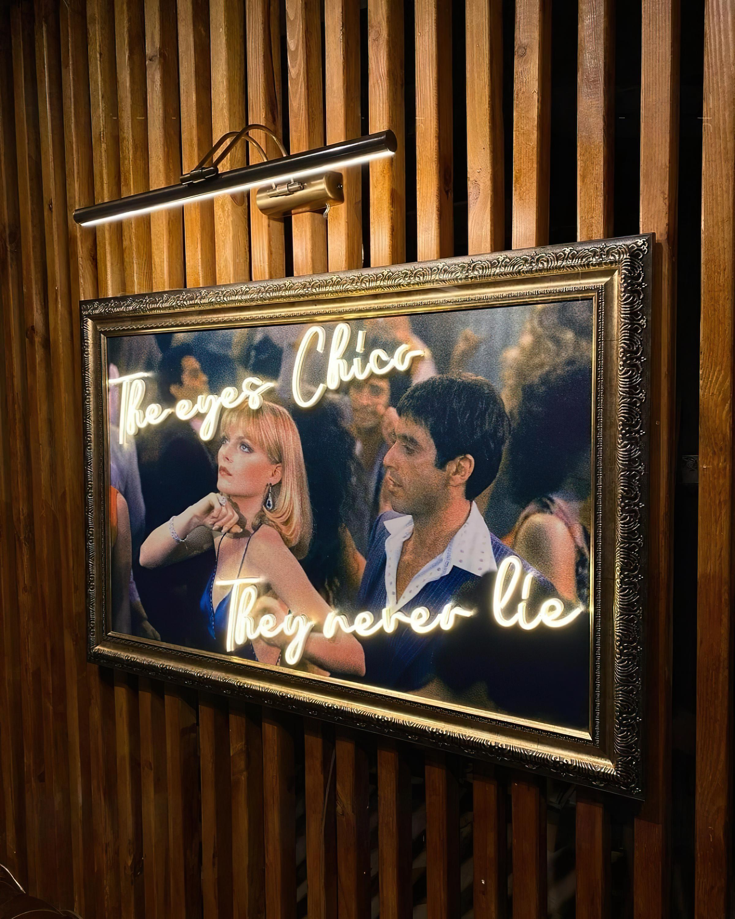 Movie Neon Painting Art | Scarface Canvas | Tony Montana | Neon Sign ...