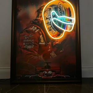 F1 Neon Painting Art | Neon Sign Art | Neon Sign Bedroom | Neon ...
