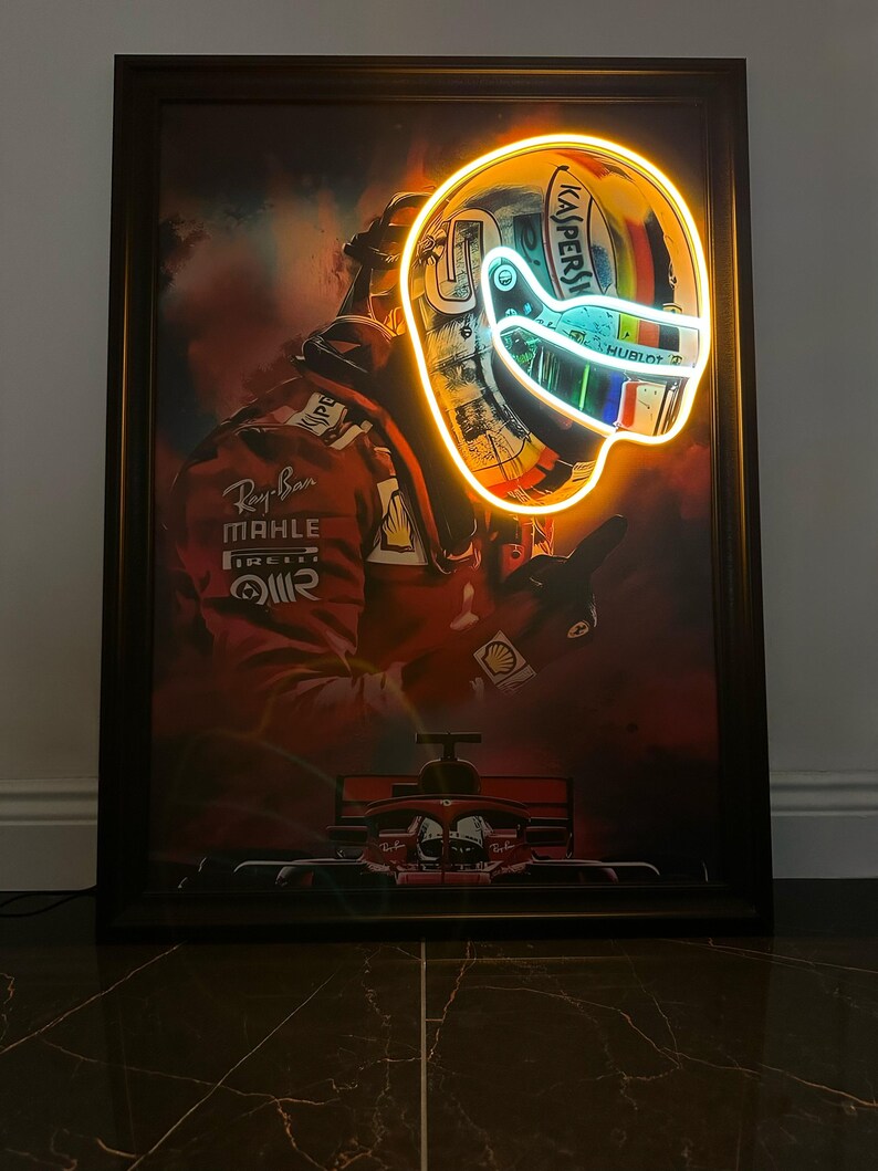 F1 Neon Painting Art | F1 Wall Art | Formula 1 Wall Art | Neon Sign ...