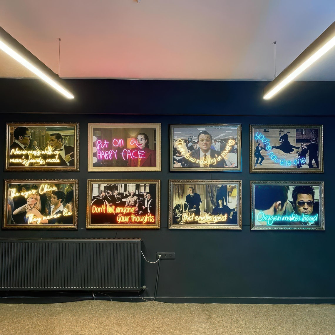 Movie Neon Painting Art | Scarface Canvas | Joker Wall Art | Neon Sign ...