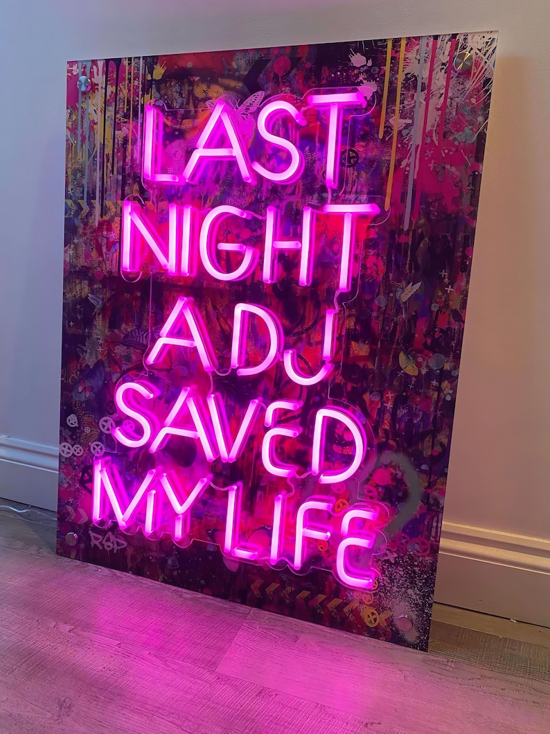 Neon Painting Art Neon Sign Art Neon Sign Bedroom Neon Decorations Neon ...