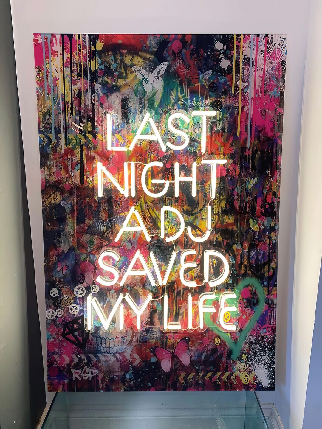Neon Painting Art | Neon Sign Art | Neon Sign Bedroom | Neon ...