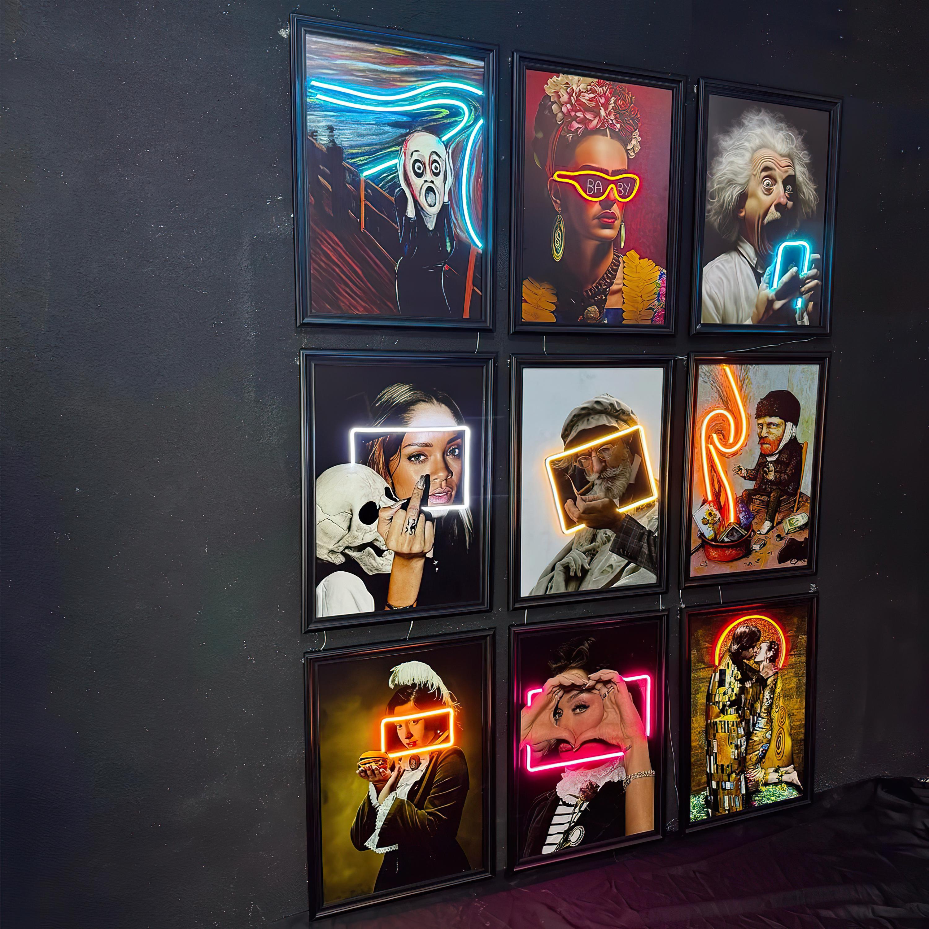 Neon Painting Art | Pop Culture Wall Art | Neon Sign Art | Neon Sign ...