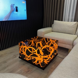 Infinity Mirror Table | Glowing Coffee Table | Neon Table | Infinity ...