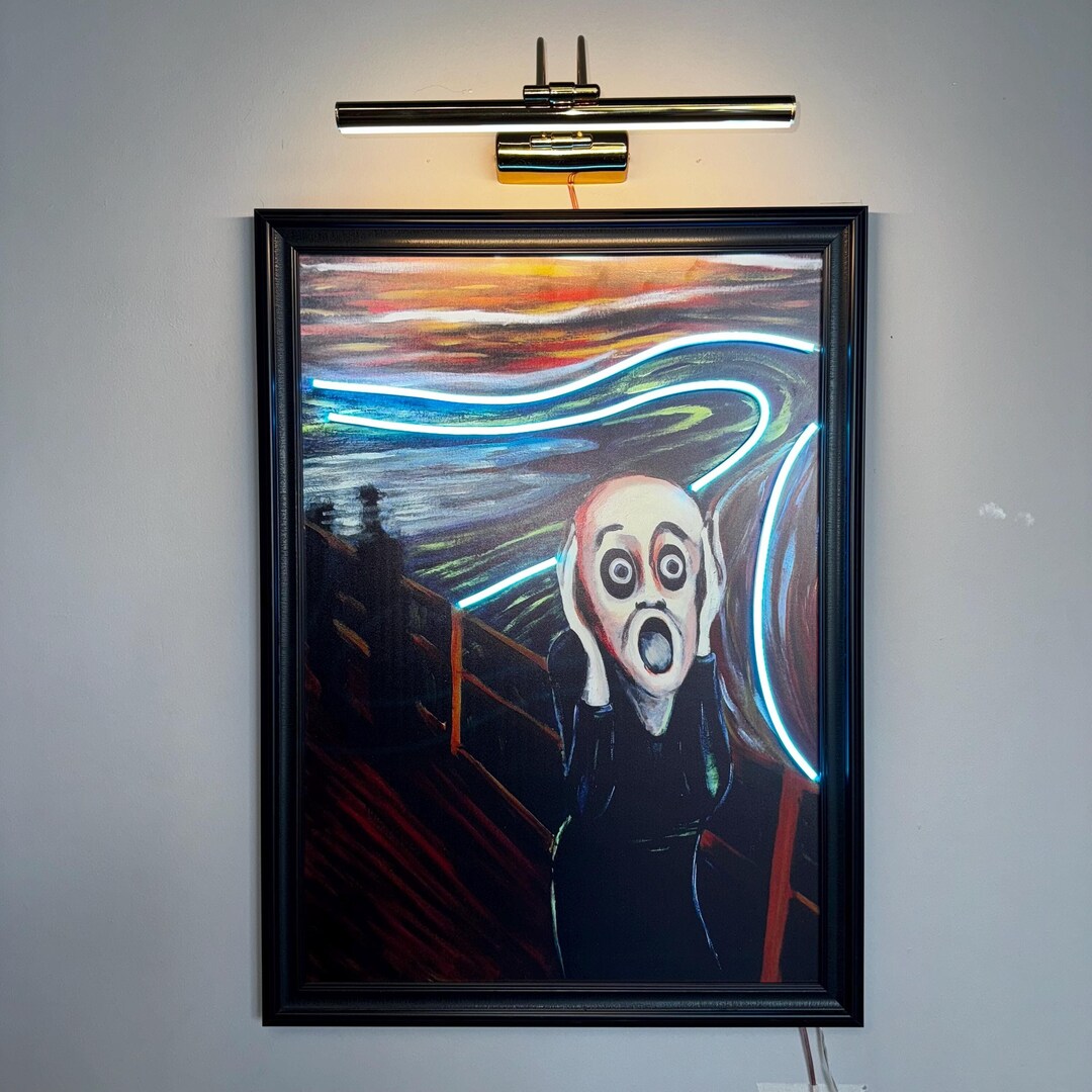 The Scream Neon Painting Art | Neon Sign Bedroom | Neon Sign Art | Neon ...