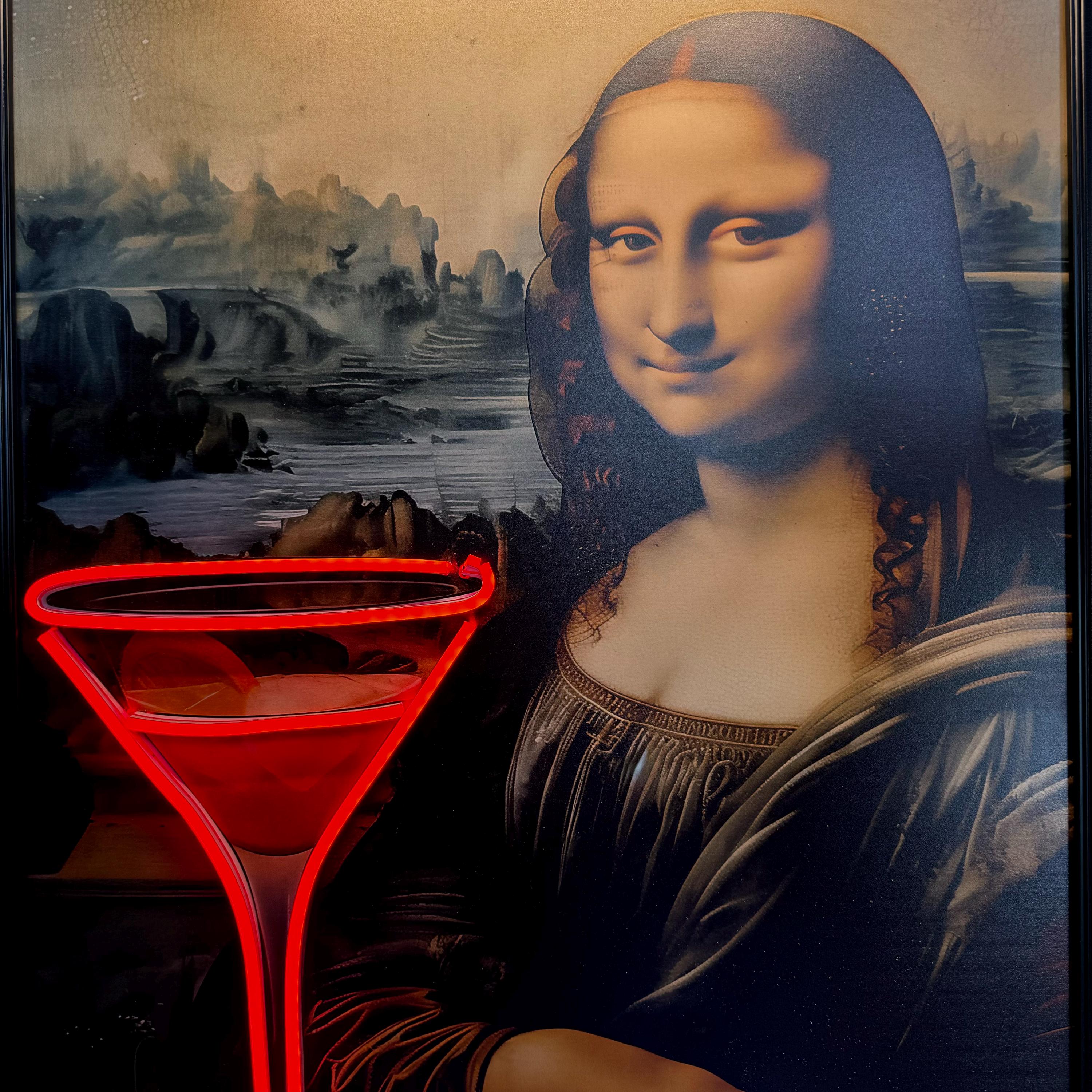 Mona Lisa Neon Painting Art | Neon Bar Sign | Pop Culture Wall Art ...