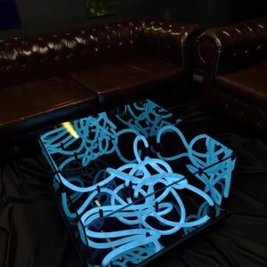 Infinity Mirror Table | Glowing Coffee Table | Neon Table | Infinity ...