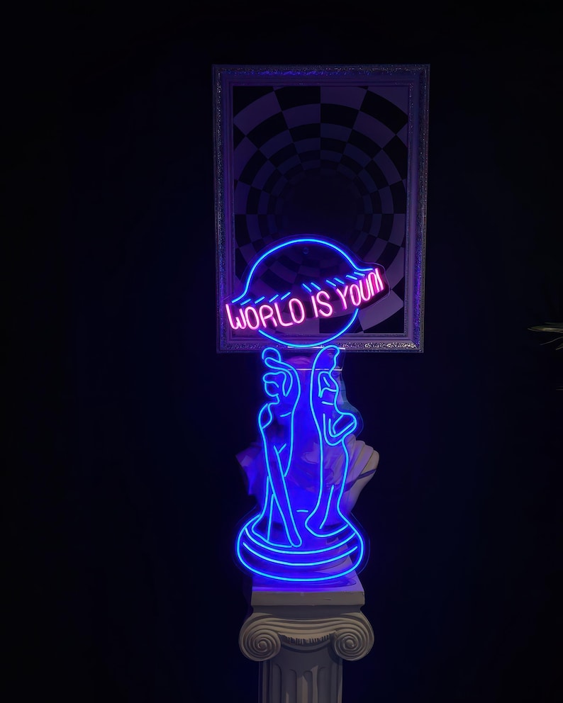 The World is Yours Neon Sign | Scarface | Neon Sign Bedroom | Neon ...