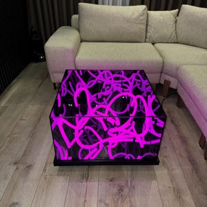 Infinity Mirror Table | Glowing Coffee Table | Neon Table | Infinity ...