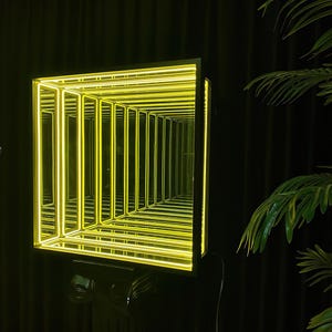4th Dimension Infinity Mirror | Neon Sign Art | Neon Sign Bedroom ...