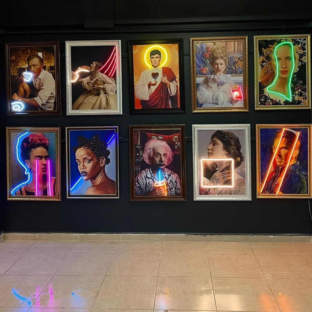 Neon Painting Art Neon Sign Art Neon Sign Bedroom Neon Decorations Neon ...