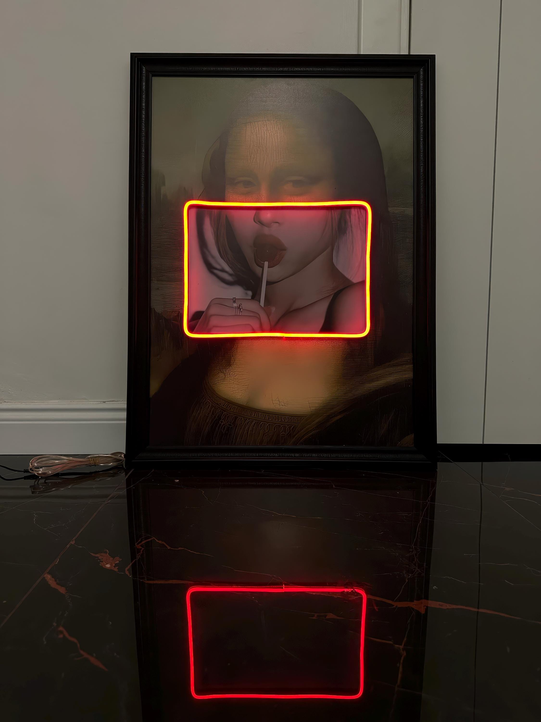Mona Lisa Neon Painting Art | Neon Sign Bedroom | Pop Art Neon Sign ...
