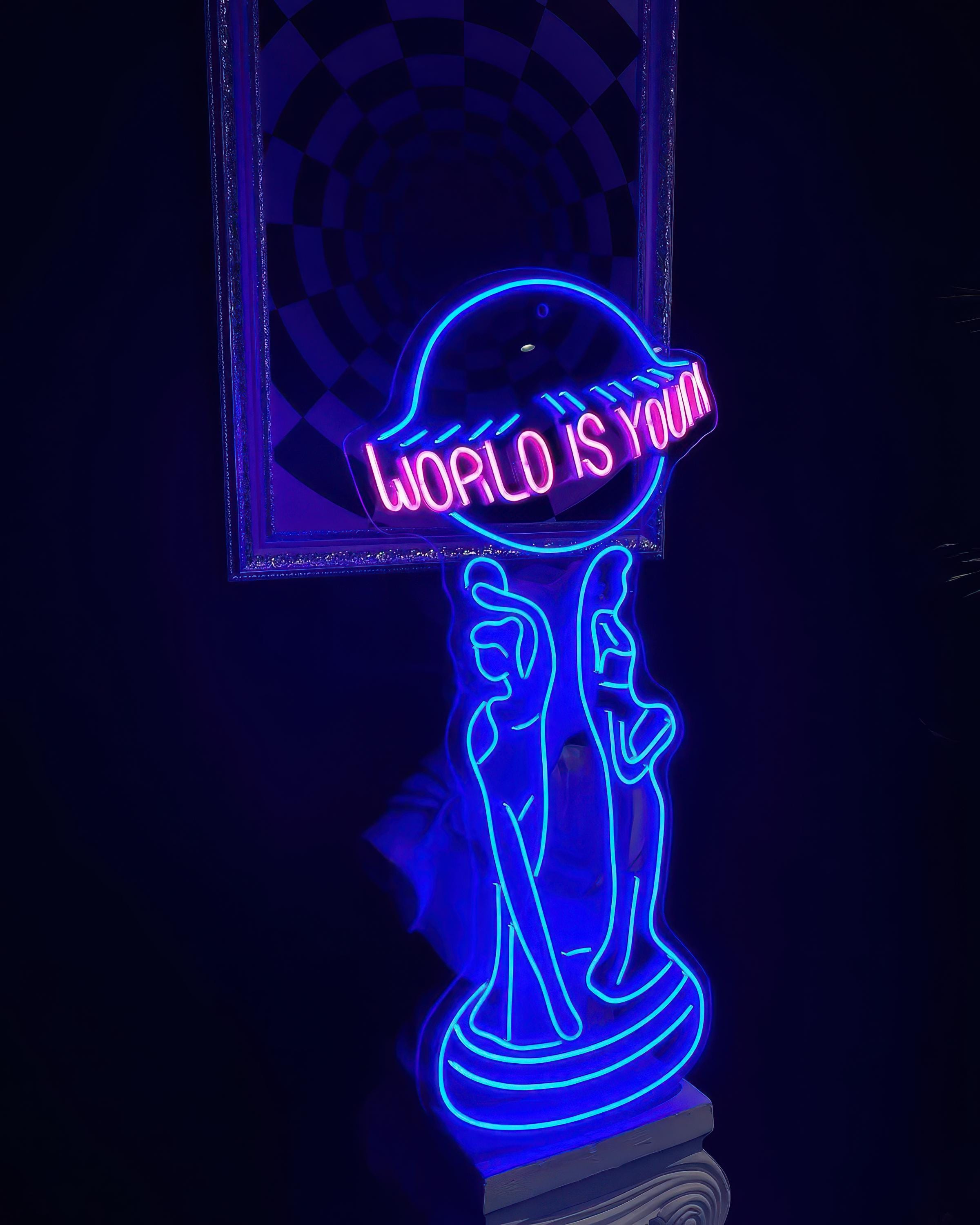 The World is Yours Neon Sign | Scarface | Neon Sign Bedroom | Neon ...