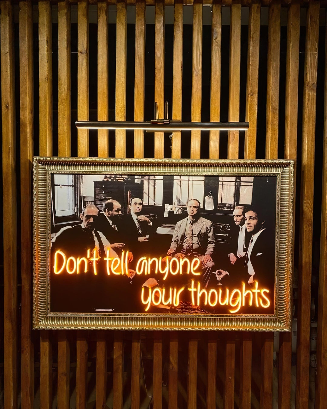 Movie Neon Painting Art | Godfather Poster | Neon Sign Bedroom | Neon ...