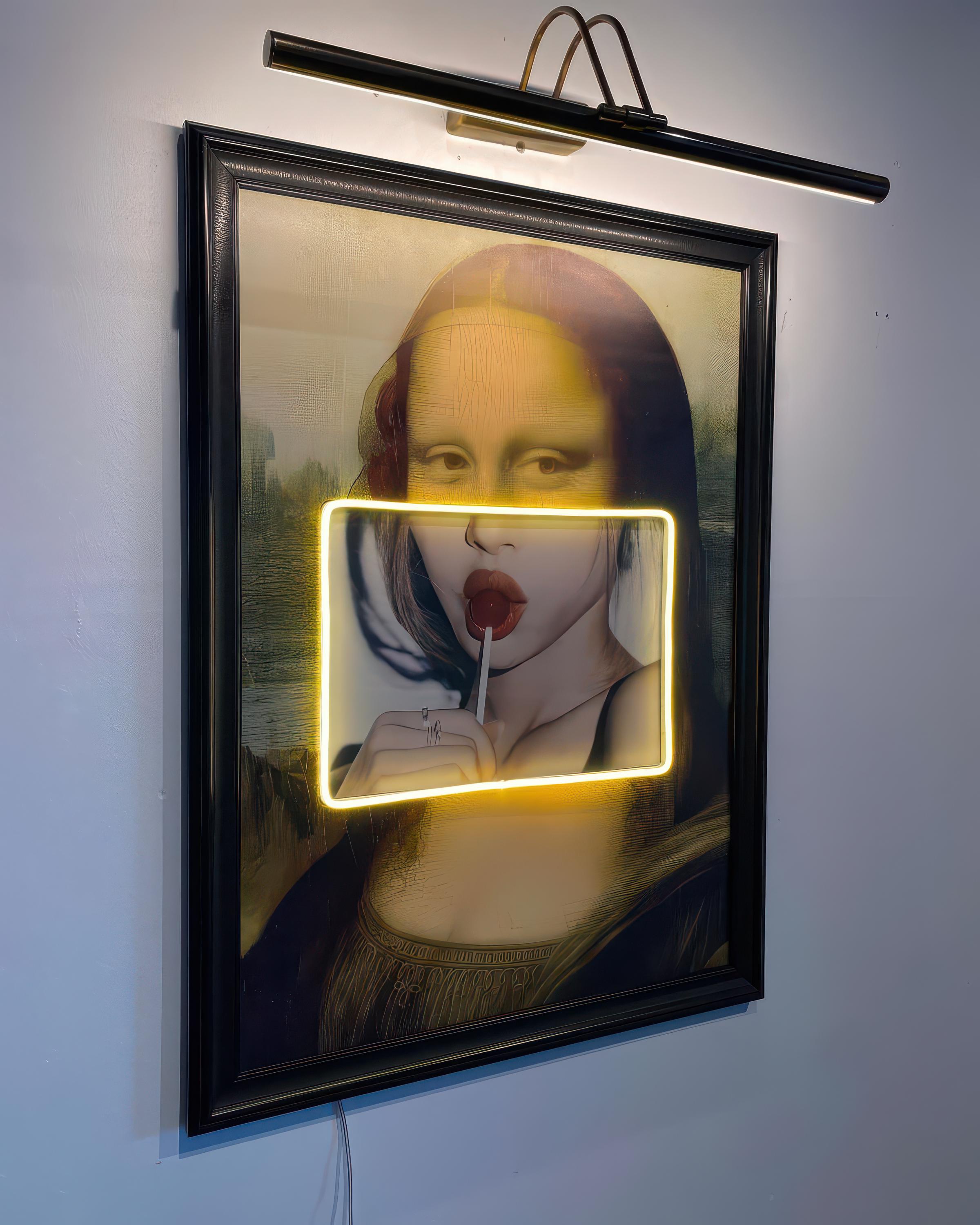 Mona Lisa Neon Painting Art | Neon Sign Bedroom | Pop Art Neon Sign ...