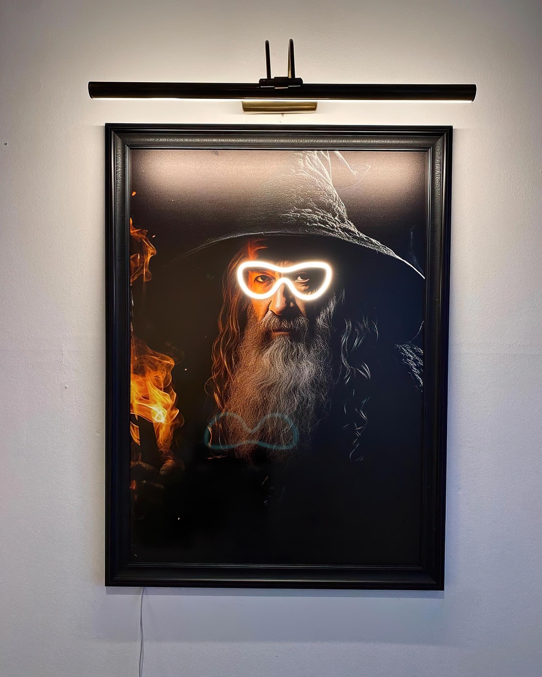 Wizard Neon Painting Art | Neon Sign Bedroom | Framed Wall Art | Canvas ...