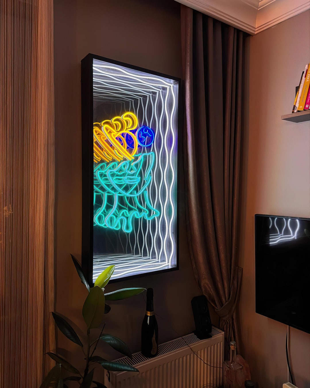 Galaxy Head Infinity Mirror | Neon Sign Art | Neon Sign Bedroom | Neon ...