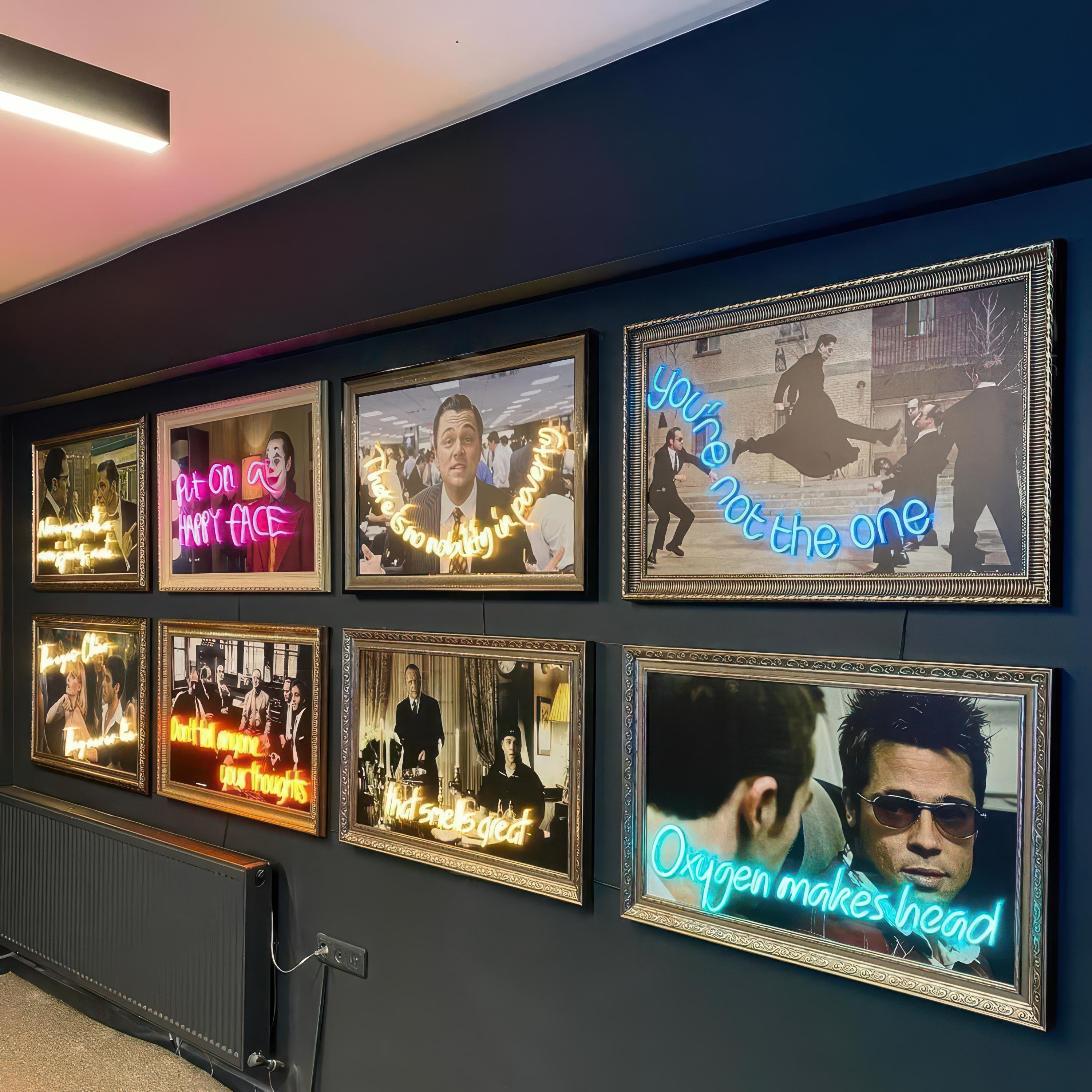 Movie Neon Painting Art | Scarface Canvas | Joker Wall Art | Neon Sign ...