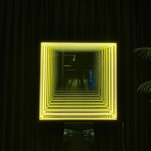 4th Dimension Infinity Mirror | Neon Sign Art | Neon Sign Bedroom ...