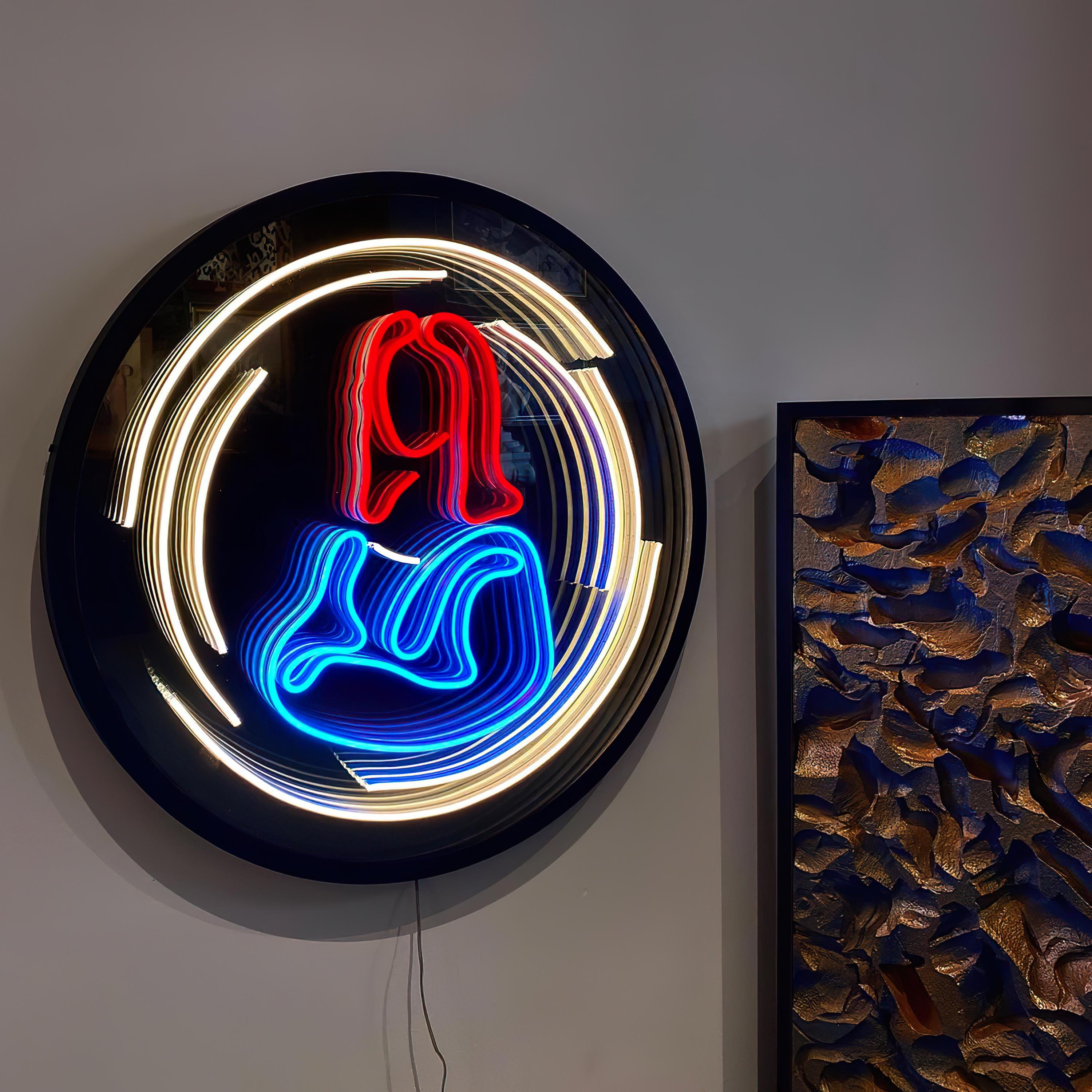 Mona Lisa Infinity Mirror | Neon Sign Art | Neon Sign Bedroom | Neon ...