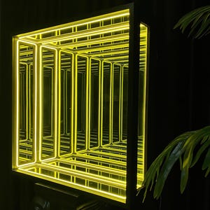 4th Dimension Infinity Mirror | Neon Sign Art | Neon Sign Bedroom ...