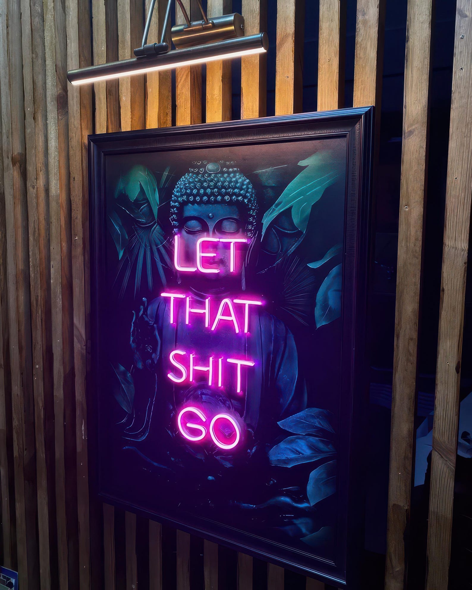 Buddha Neon Painting Art | Neon Sign Art | Neon Sign Bedroom | Modern ...