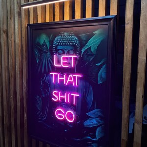 Buddha Neon Painting Art | Neon Sign Art | Neon Sign Bedroom | Modern ...