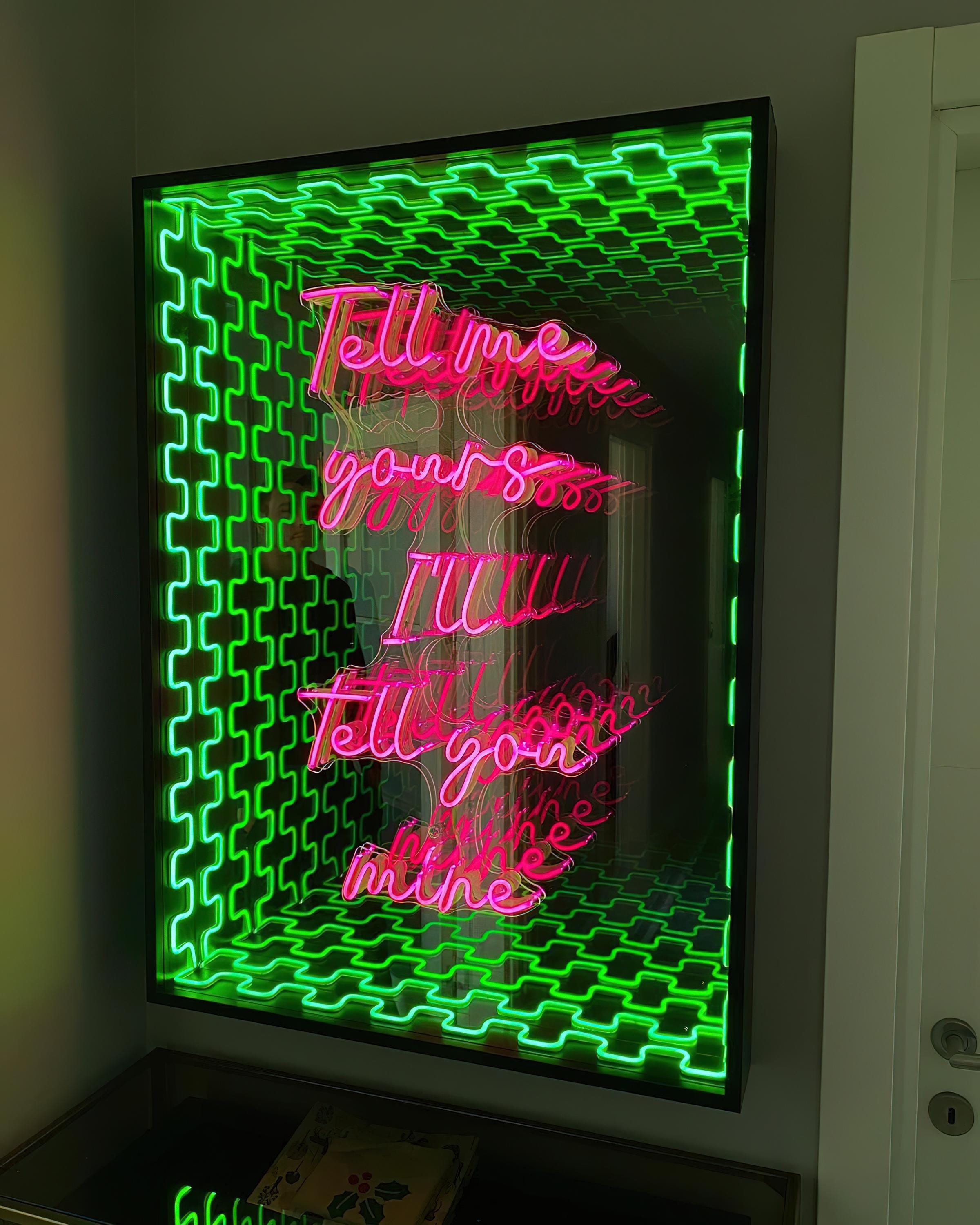 Infinity Mirror | Neon Mirror | LED Infinity Mirror | Neon Sign Bedroom ...