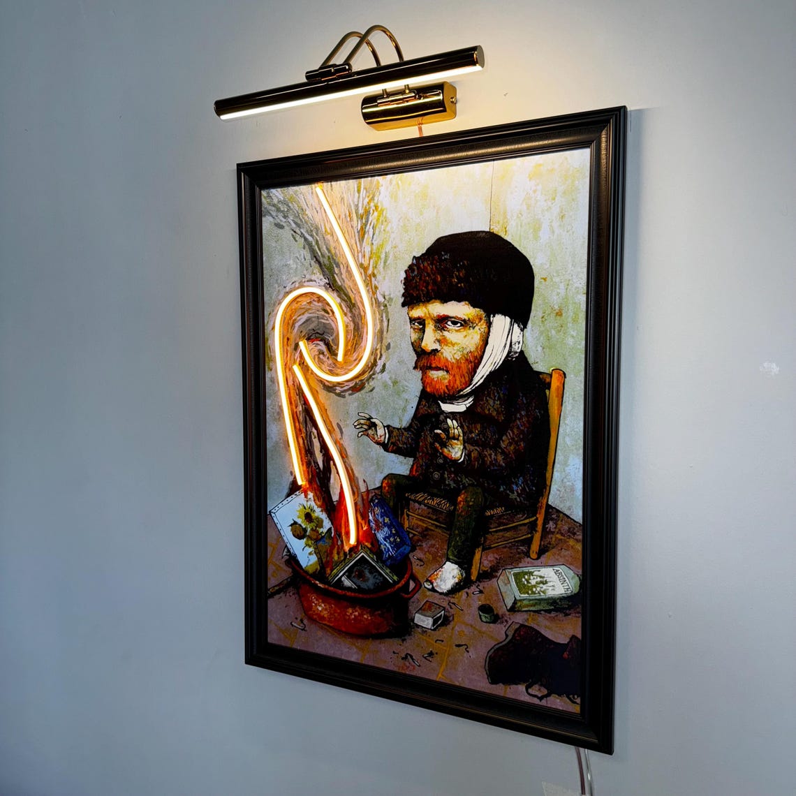 Van Gogh Neon Painting Art | Neon Sign Art | Neon Sign Bedroom | Neon ...