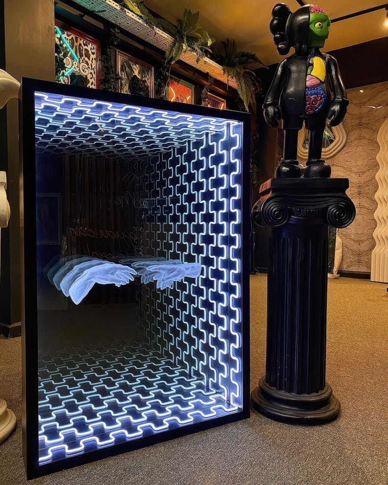 Renaissance Neon Infinity Mirror | Neon Sign Art | Neon Sign Bedroom ...