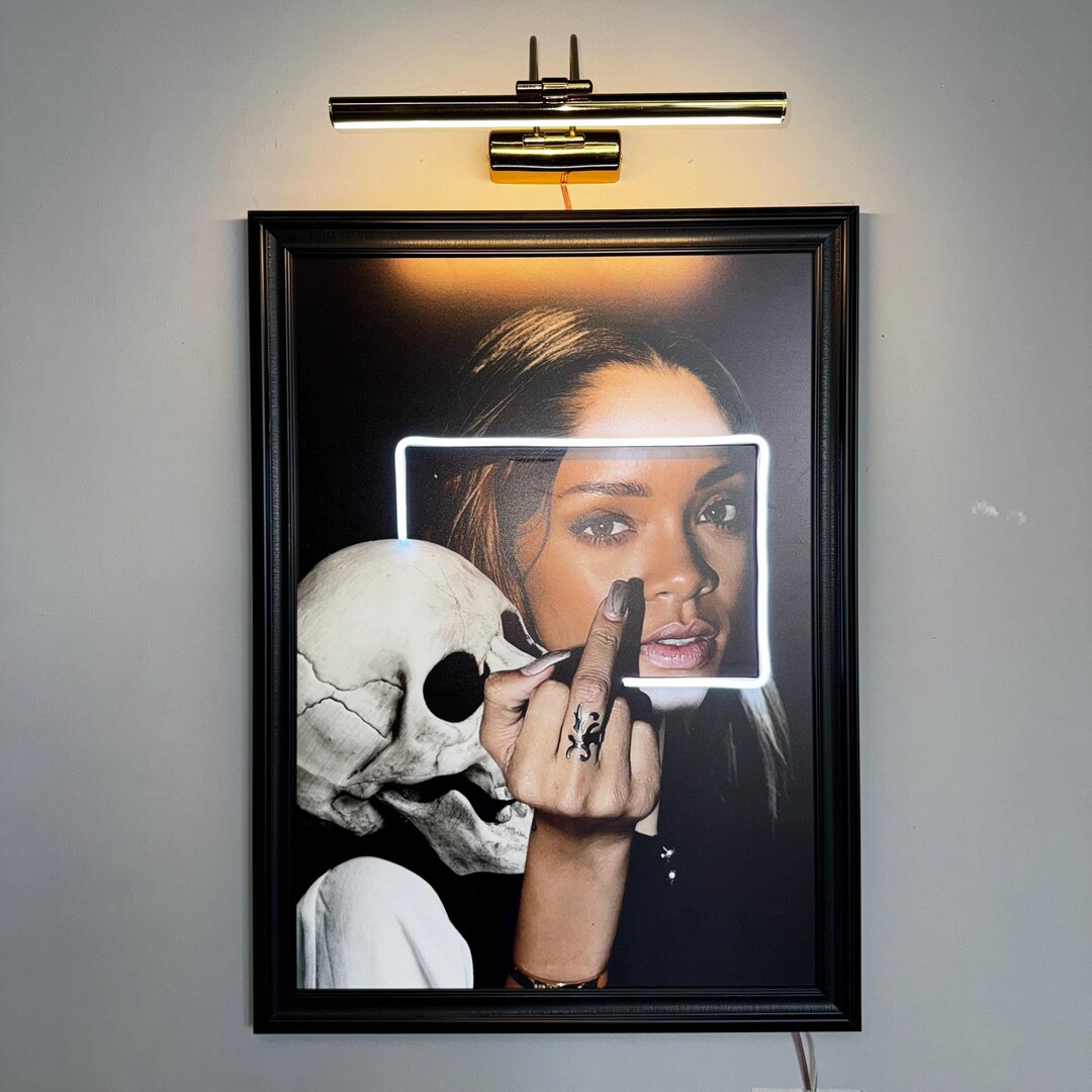 Middle Finger Neon Painting Art | Neon Sign Art | Neon Sign Bedroom ...