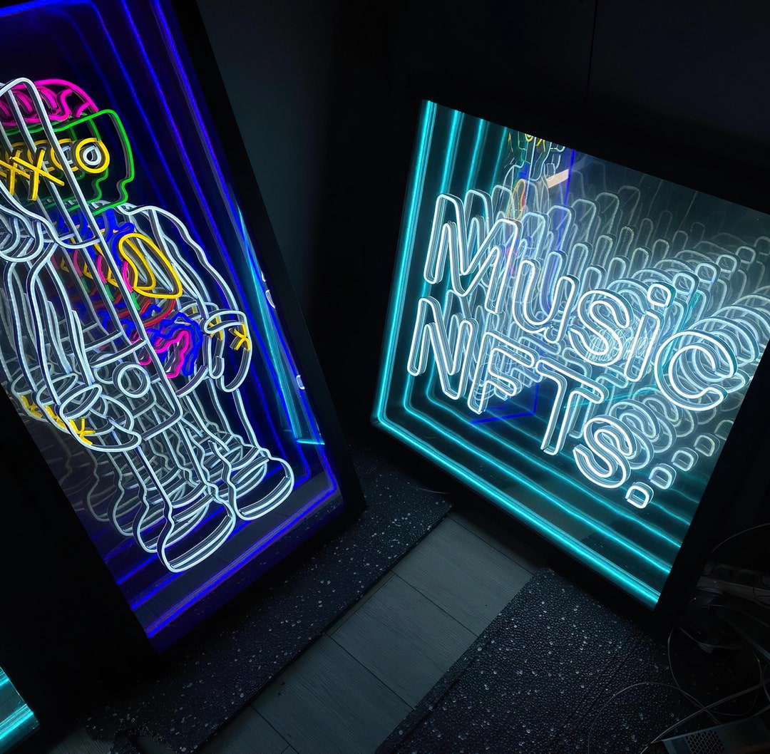 Custom Infinity Mirror | Neon Sign Art | Neon Sign Bedroom | Neon ...