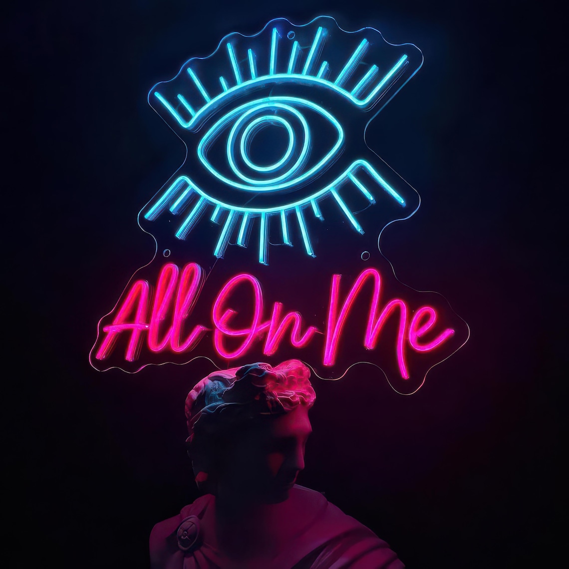 All Eye on Me Neon Sign Neon Sign Bedroom Neon Decorations Salon Neon ...