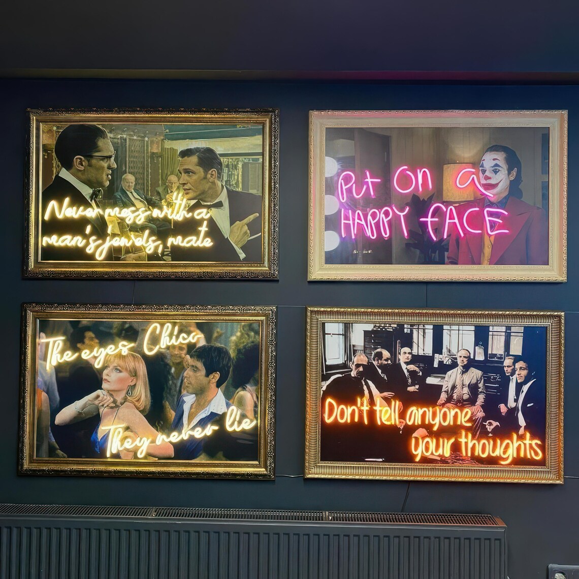 Movies Neon Painting Art | Neon Sign Art | Neon Sign Bedroom | Neon ...