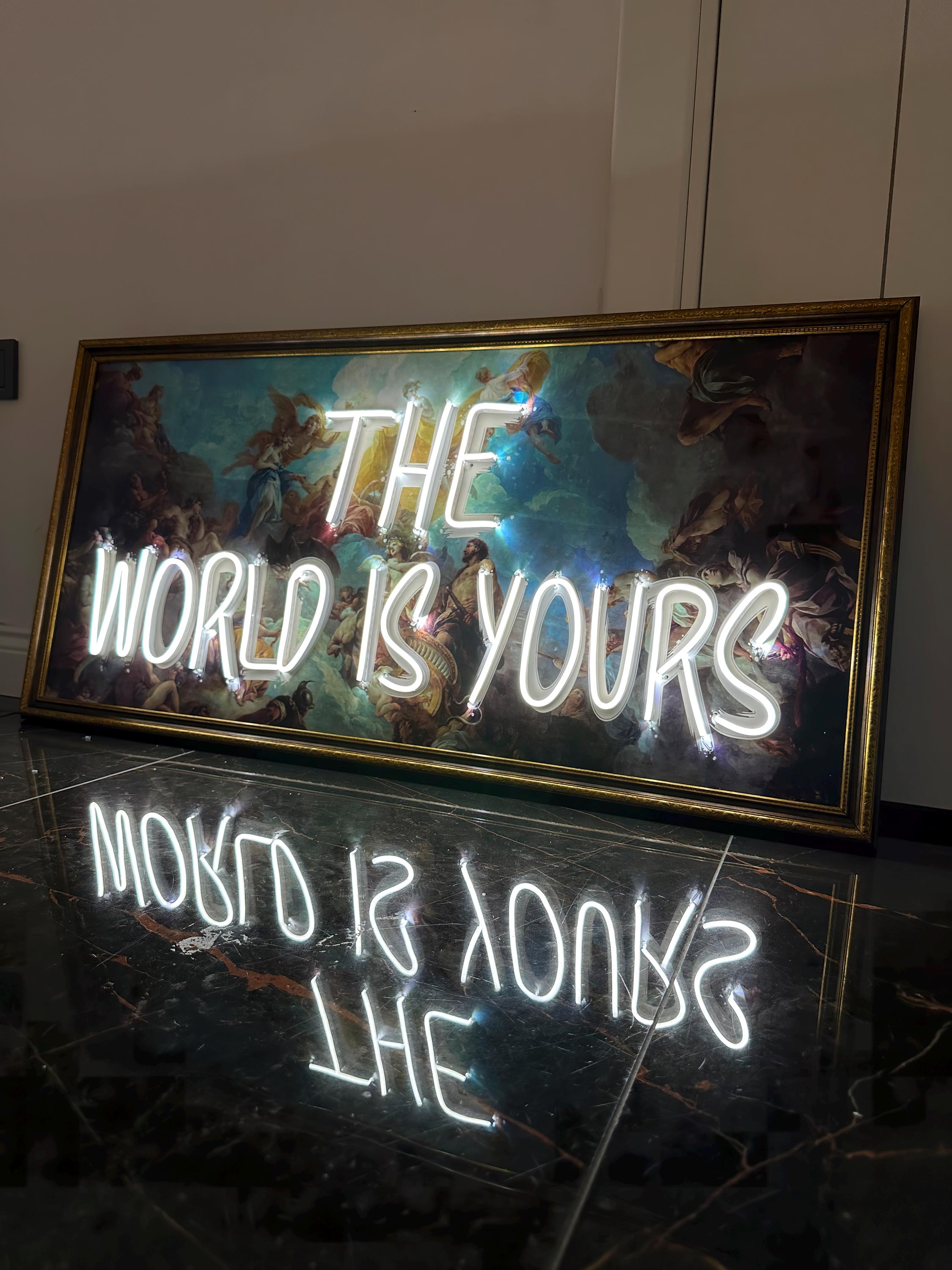 The World is Yours Neon Painting Art | Scarface Canvas | Neon Sign ...