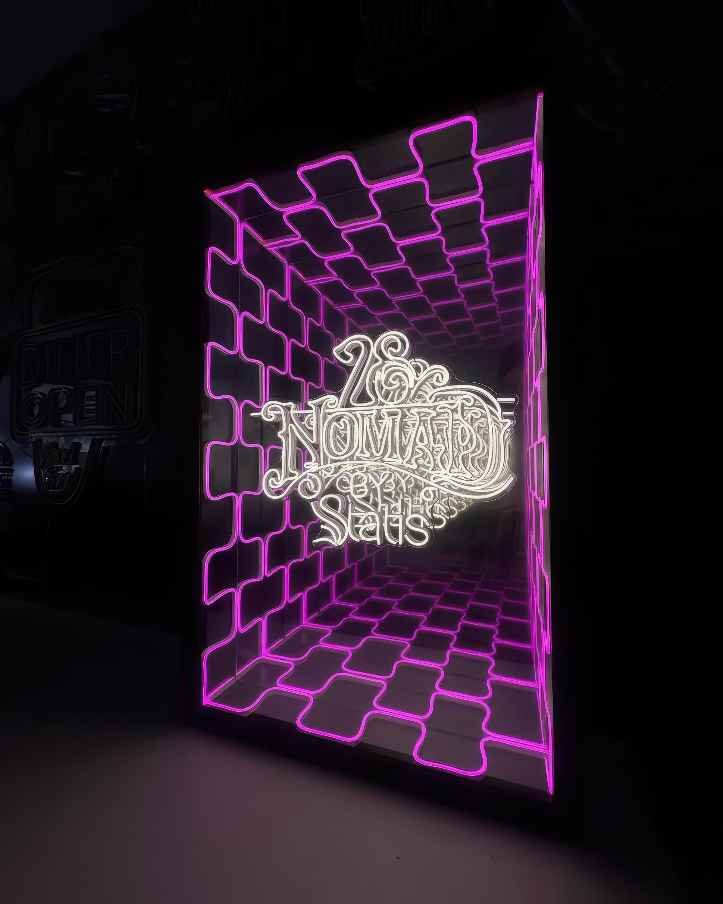 Custom Infinity Mirror | Neon Sign Art | Neon Sign Bedroom | Neon ...