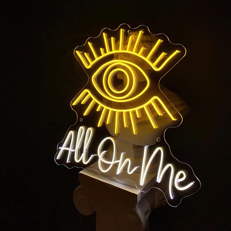 All Eye on Me Neon Sign | Neon Sign Bedroom | Neon Decorations | Salon ...