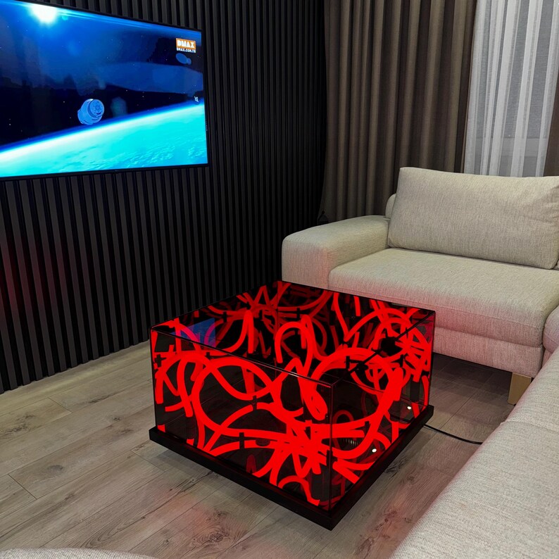 Infinity Mirror Table | Glowing Coffee Table | Neon Table | Infinity ...