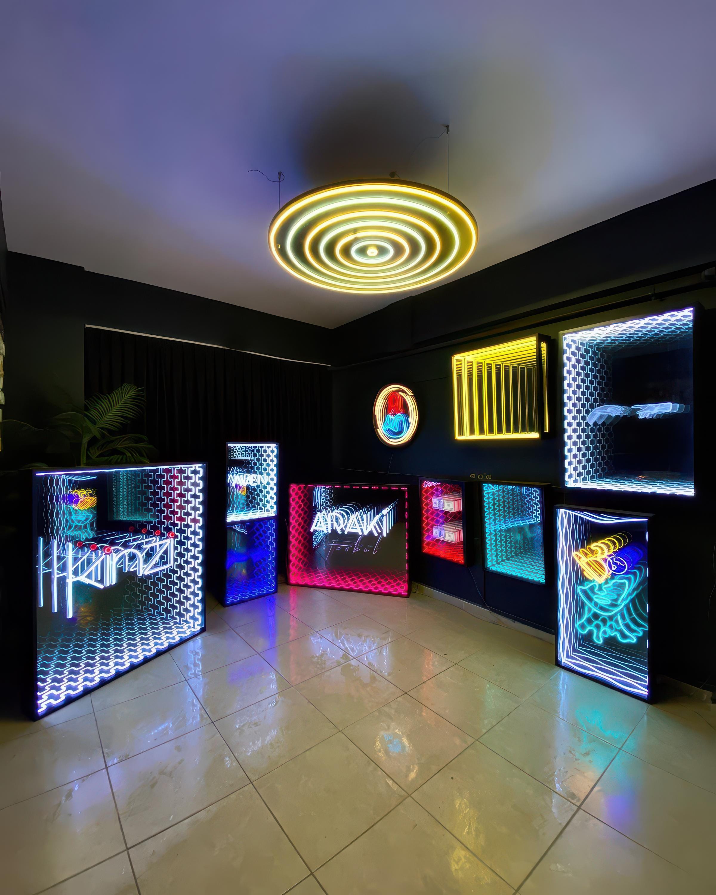 Custom Infinity Mirror | Neon Sign Art | Neon Sign Bedroom | Neon ...