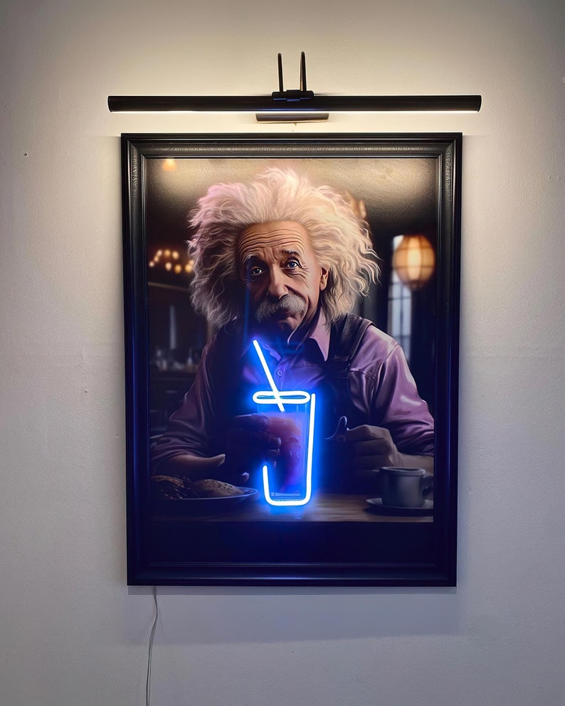 Albert Einstein Neon Painting Art | Neon Sign Bedroom | Neon Light ...