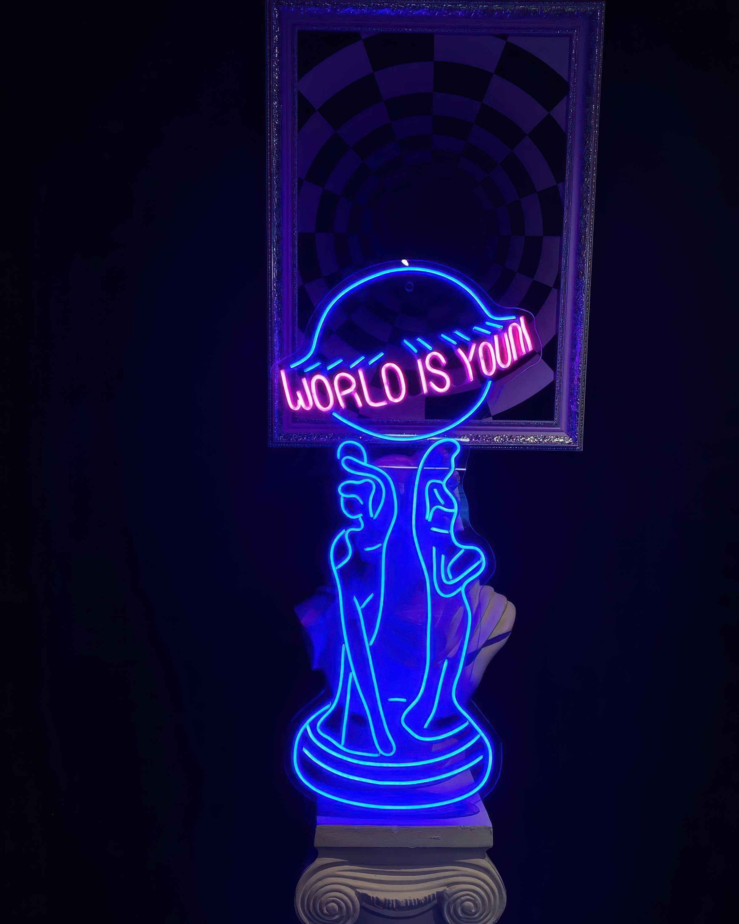 The World is Yours Neon Sign | Scarface | Neon Sign Bedroom | Neon ...