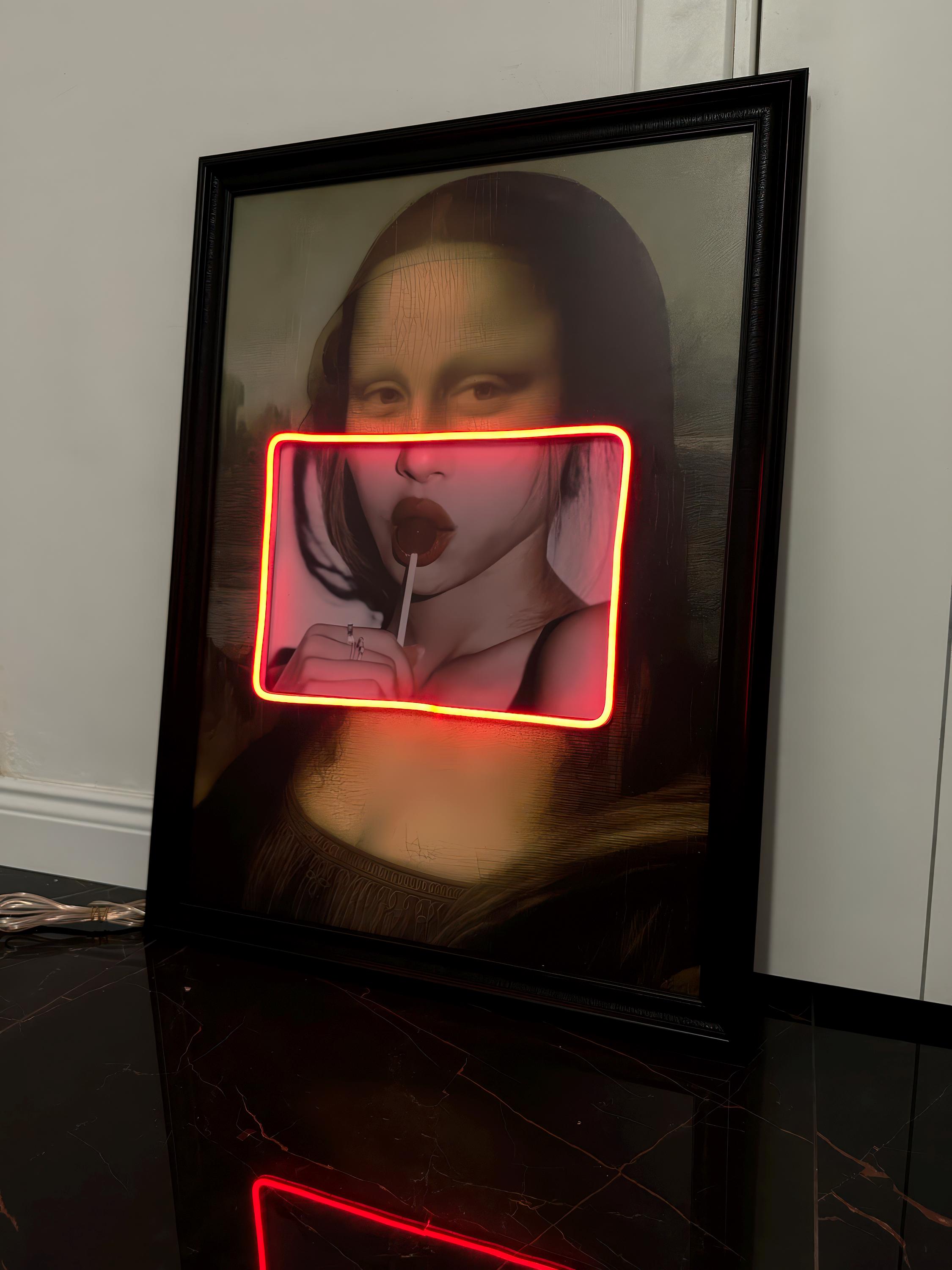 Mona Lisa Neon Painting Art | Neon Sign Bedroom | Pop Art Neon Sign ...