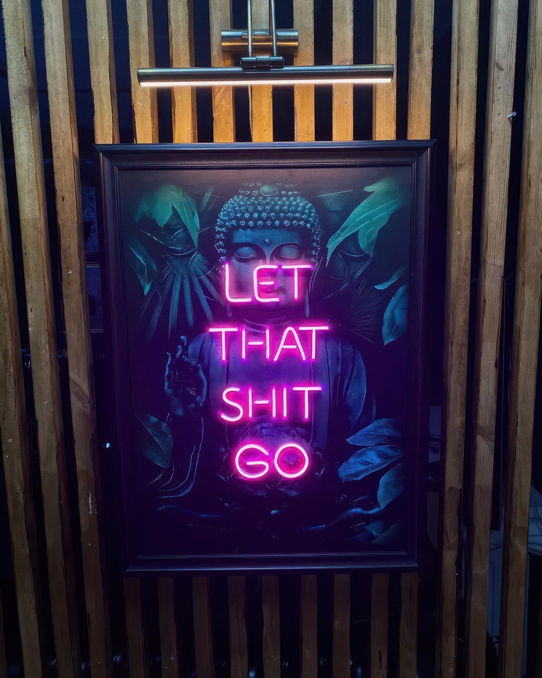 Buddha Neon Painting Art | Neon Sign Art | Neon Sign Bedroom | Modern ...