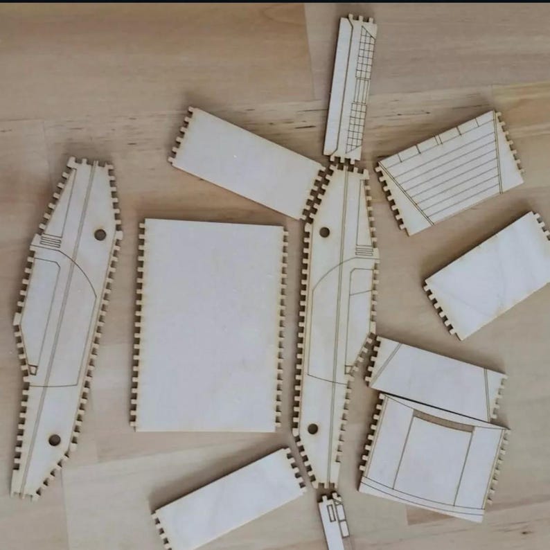 Laser Cut Wooden Delorean Model Kit – DIY Assembly With 3D Printed ...