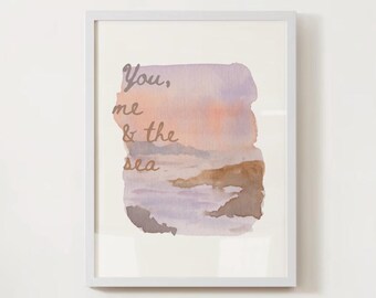 You, Me, & the Sea Print - Etsy