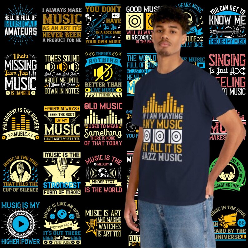 50 Music Design Bundle AI, PNG, SVG, Jpg,eps,dxf Files Musical Themes ...